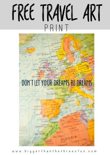 Free Travel Art Print - Bigger Than the Three of Us