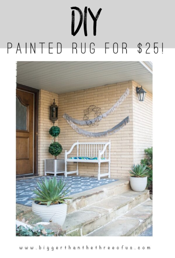 DIY Painted Outdoor Rug - The Pinterest Challenge - Bigger Than the ...