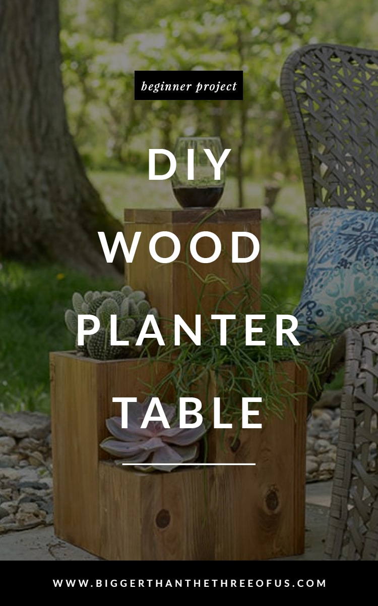 DIY Table Planter - Bigger Than the Three of Us