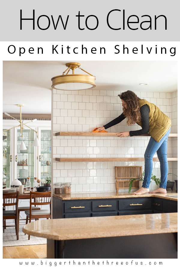 Cleaning Kitchen Shelves - Bigger Than the Three of Us